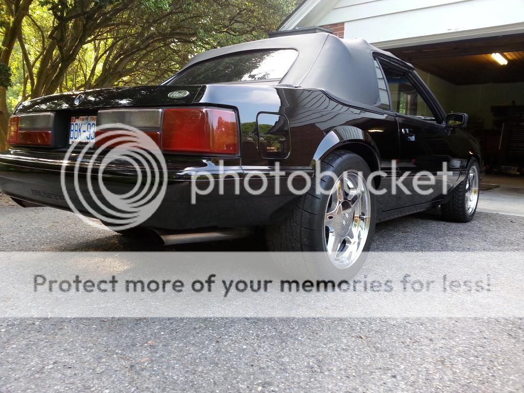 17x10 Pony R w/315 tire on Fox Body CONVertIBLE | Ford Mustang Forums